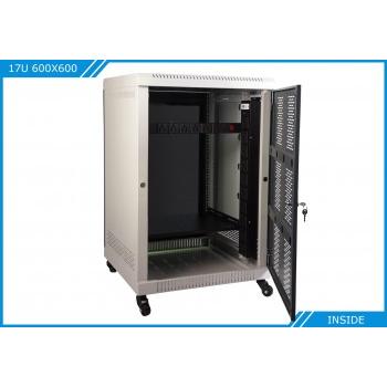 Mass Rack Floor Standing Network Rack With Hardware Kit MFN STD 060 17U 600x600mm