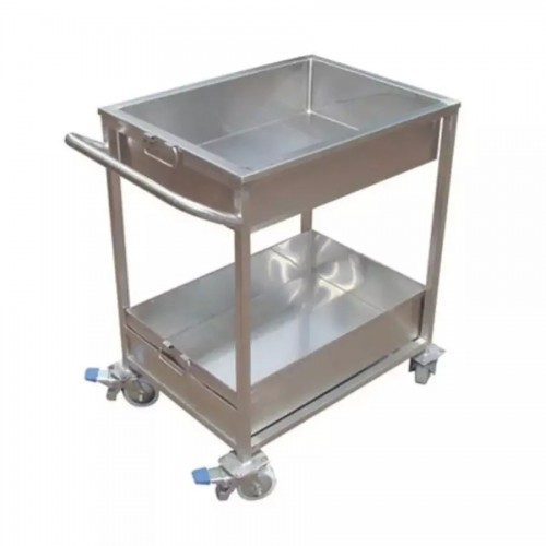 Double Decker Trolley Stainless Steel 304 Heavy Duty 1.5W X 1.5L X H2 ...