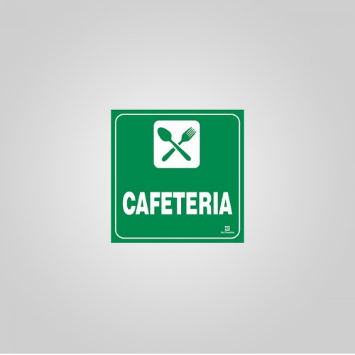 Cafeteria Acrylic Signage Size: 127x127mm Thickness: 3mm
