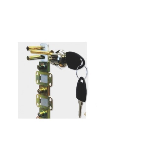 Ebco Nickel Plated Front multi drawer lock-480 mm with metal key, E ...