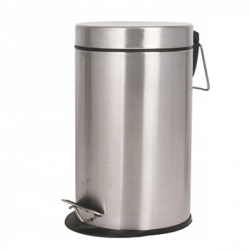 Pedal Dustbin SS 202 8x12 Inch (+/-.5 Inch) 7 Ltr