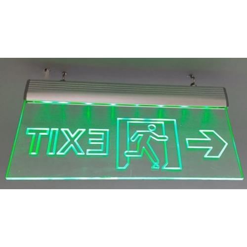 LED Edge Lit Exit Signage With Man Running And Arrow Symbol, Size:12x6 ...