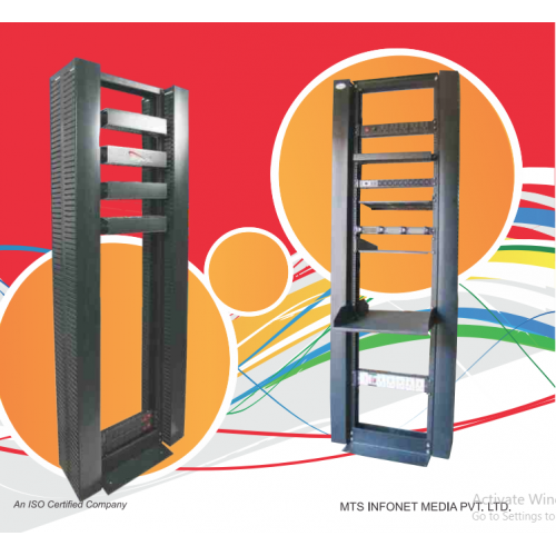 MTS 42/U 2 Post Open Networking Rack With Accessories