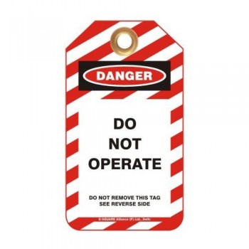 Asian Loto Do Not Operate Lockout Tag ALC–OSPL Double Color Printing ...